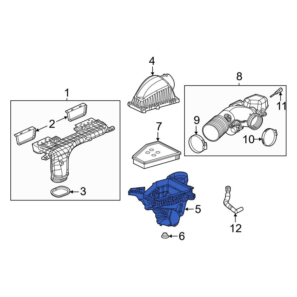 Jeep OE 68535337AA - Lower Air Filter Housing