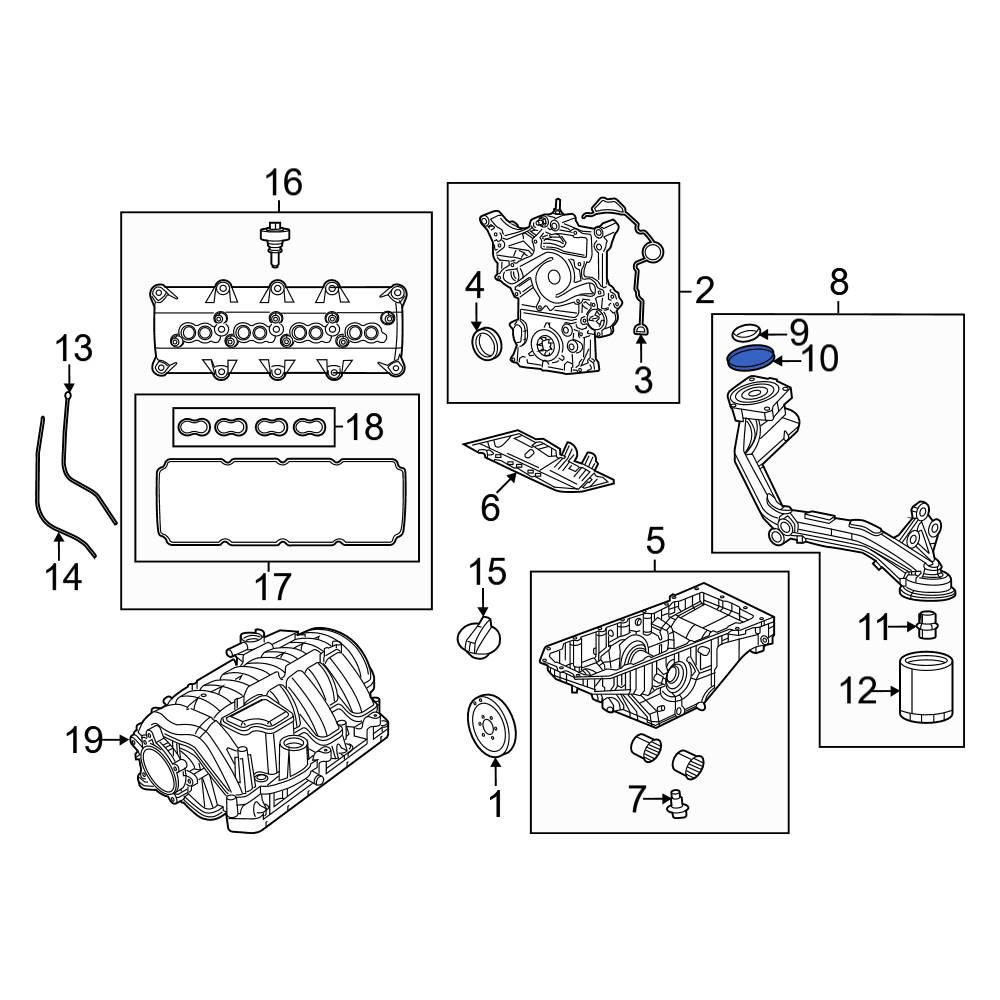 Jeep OE 53021661AA - Outer Engine Oil Filter Adapter Seal