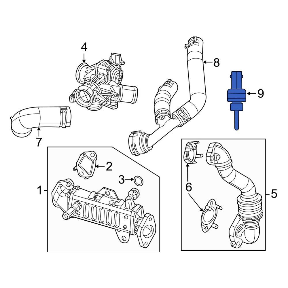 Jeep OE 68357601AA - Exhaust Gas Recirculation (EGR) Valve Temperature ...