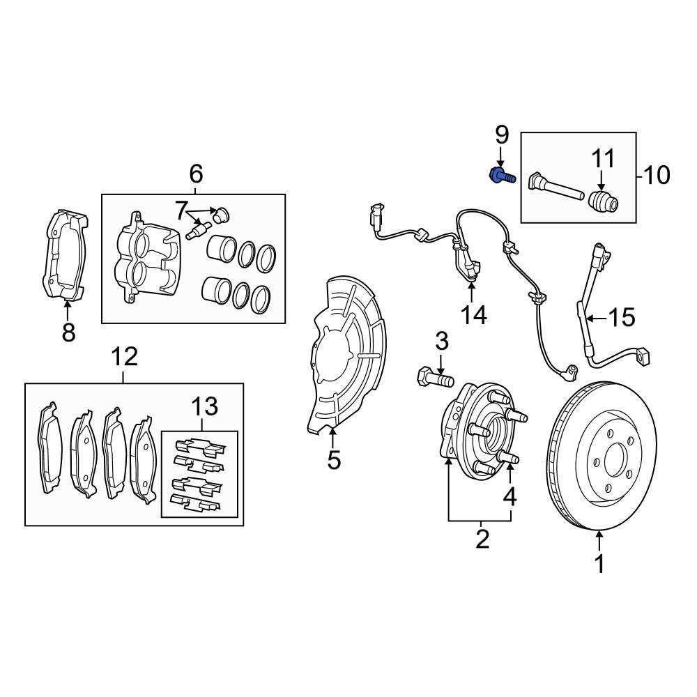 Jeep OE 6512429AA - Disc Brake Caliper Anchor Plate Bolt