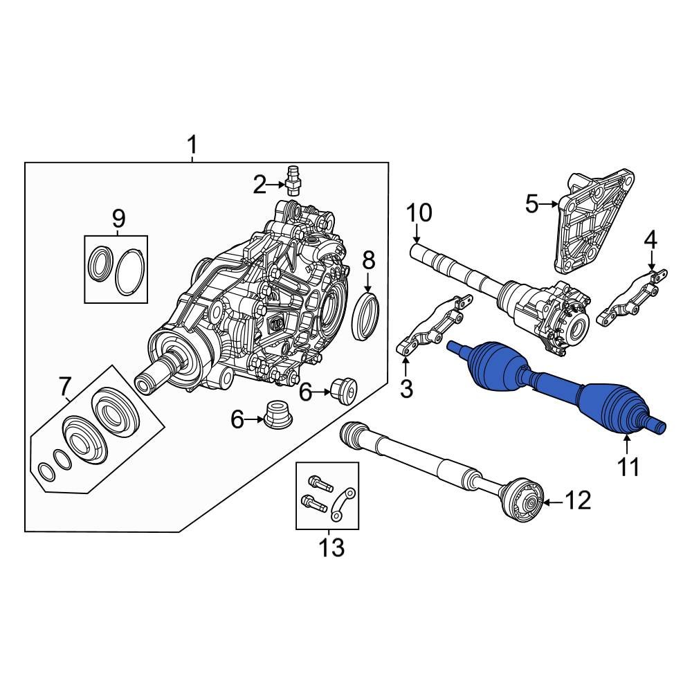 Jeep OE 68380007AC - Front Left CV Axle Assembly