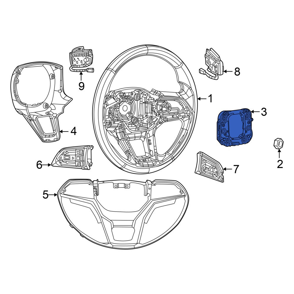 Jeep OE 68546905AA - Steering Wheel Damper