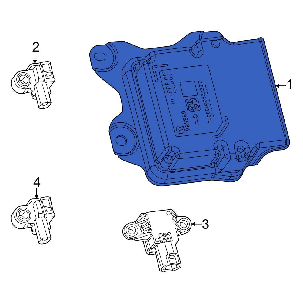 Jeep OE 68459138AE - Front Air Bag Control Module