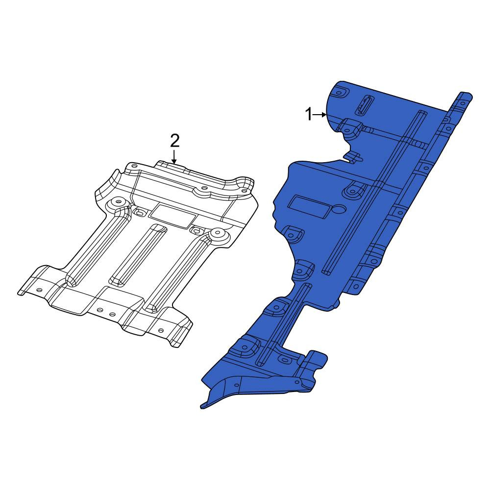 Jeep OE 68377828AD - Front Right Floor Pan Splash Shield