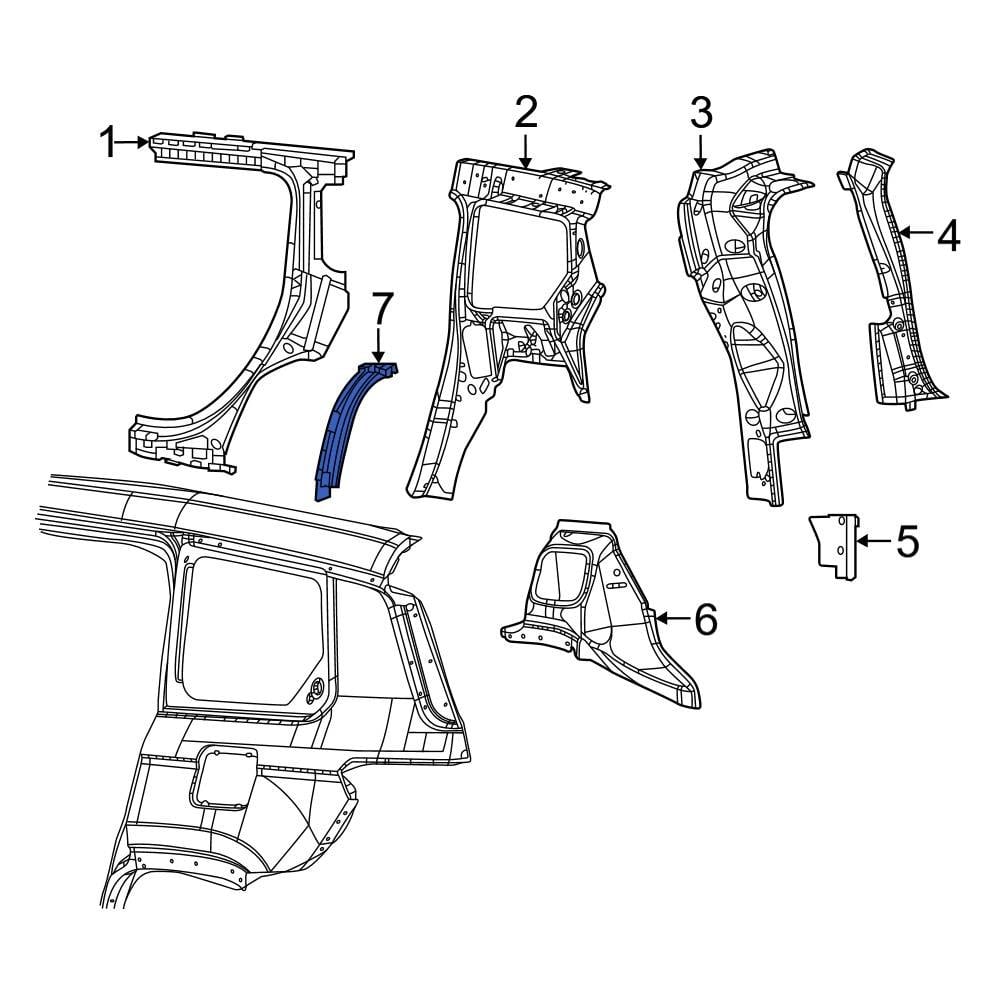 Jeep OE 68458262AA - Rear Right Quarter Panel Extension