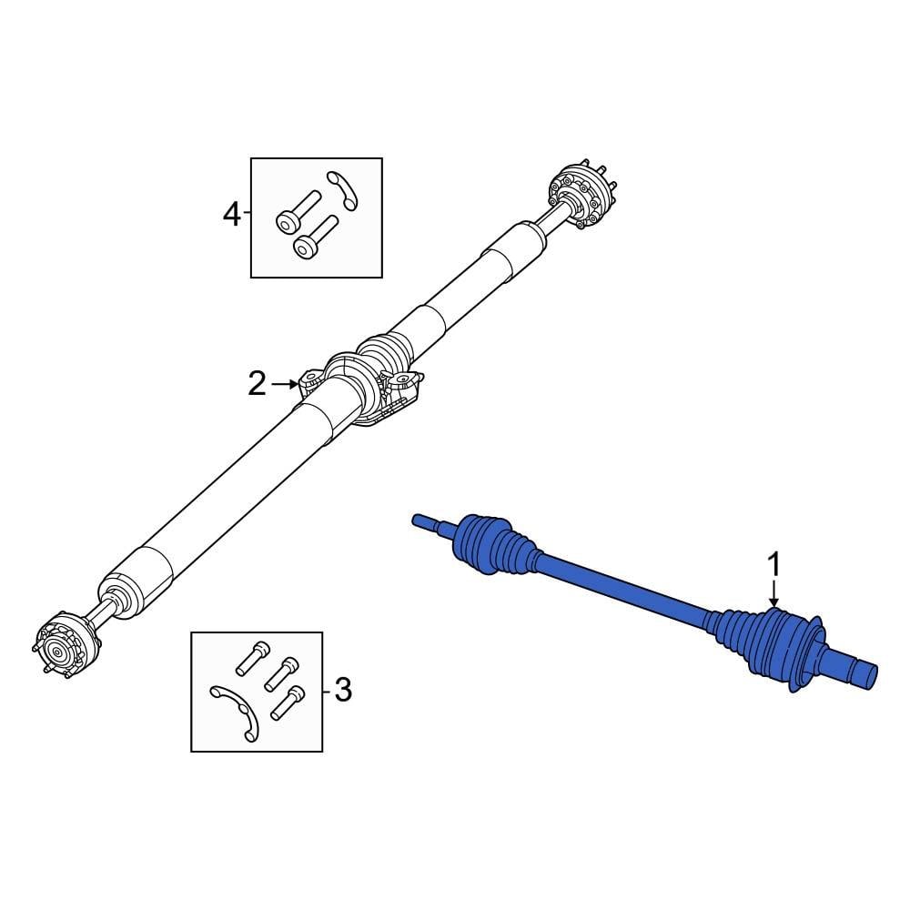 Jeep OE 68380007AC - Front Left CV Axle Assembly