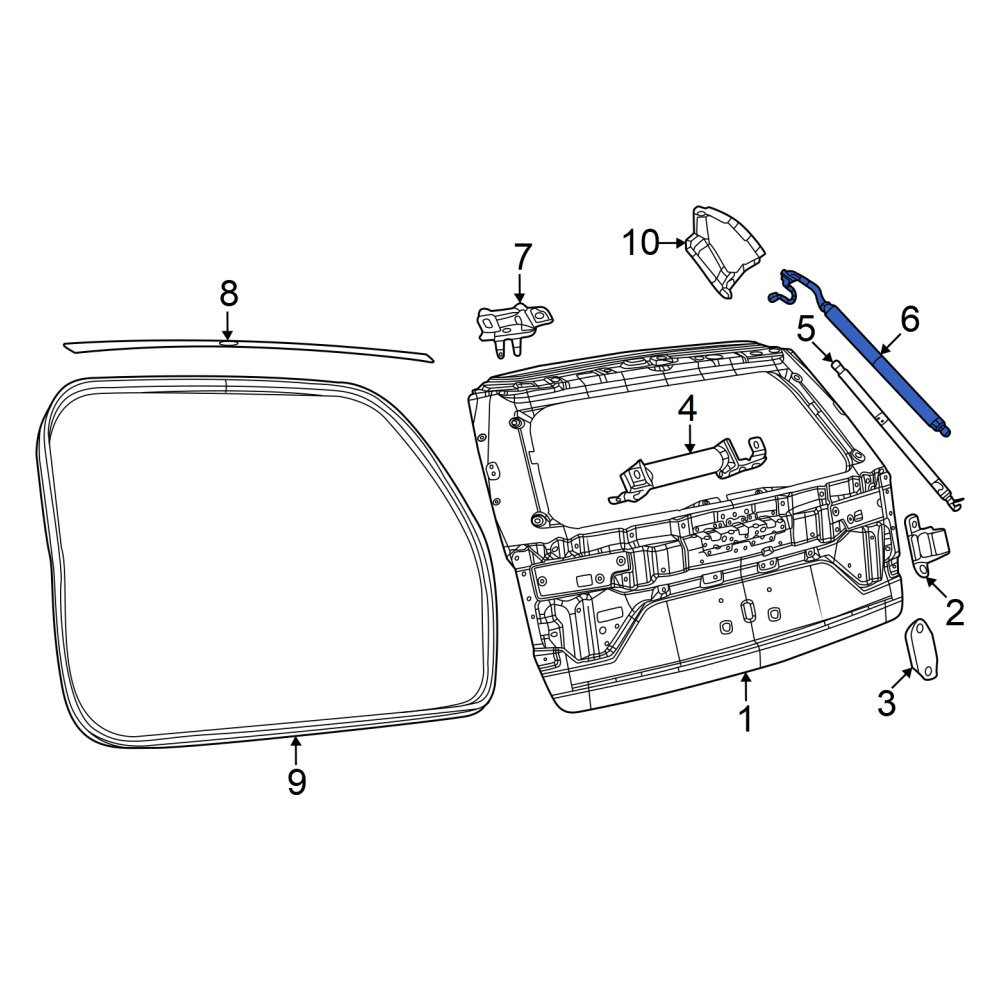 Jeep OE 68371475AC - Rear Right Liftgate Lift Support
