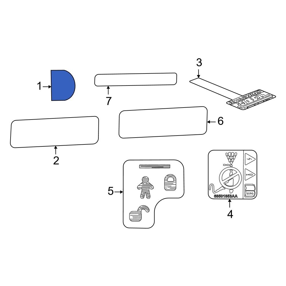 Jeep OE 68352247AB - A/C System Information Label