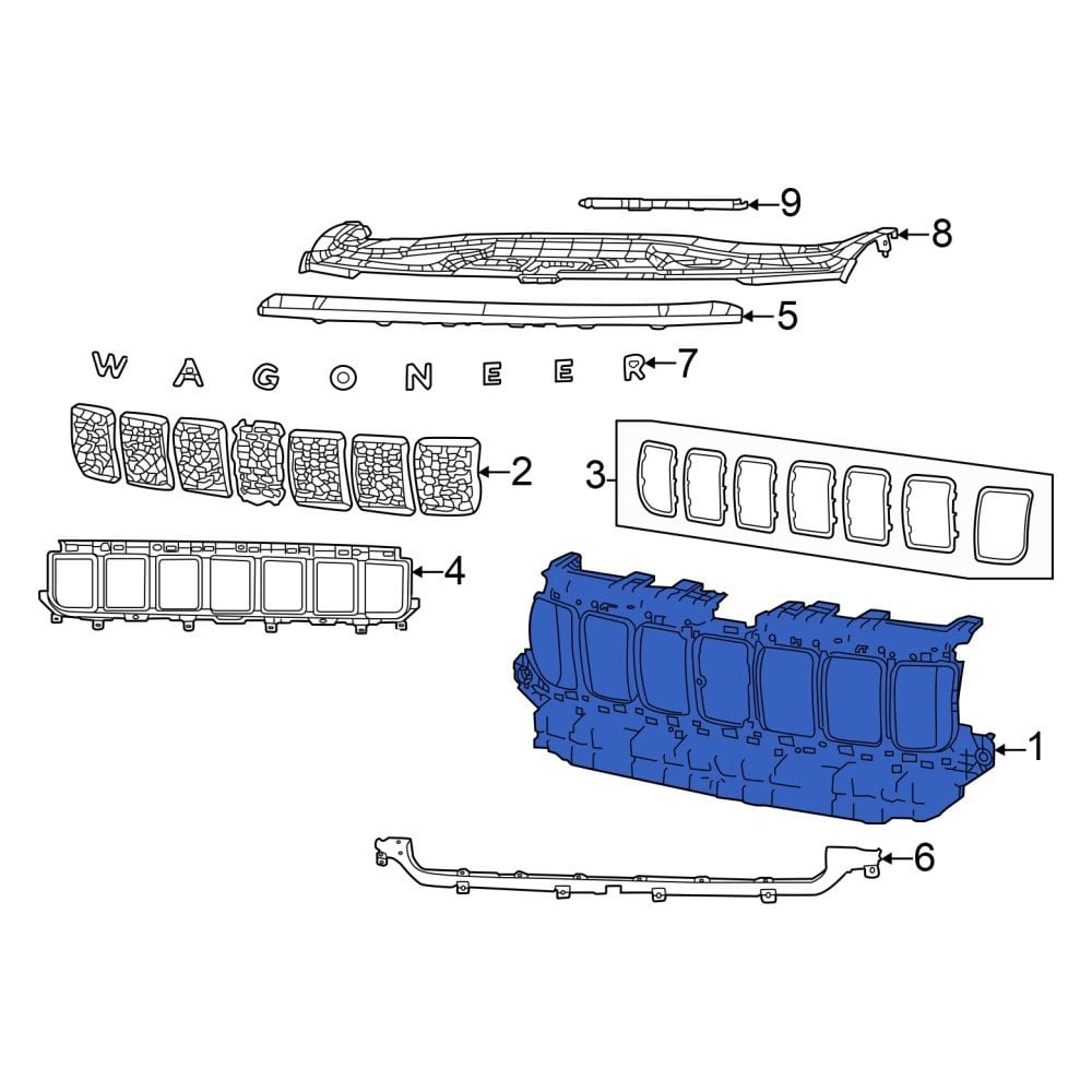 Jeep OE 6WL40GXHAE - Front Grille Reinforcement