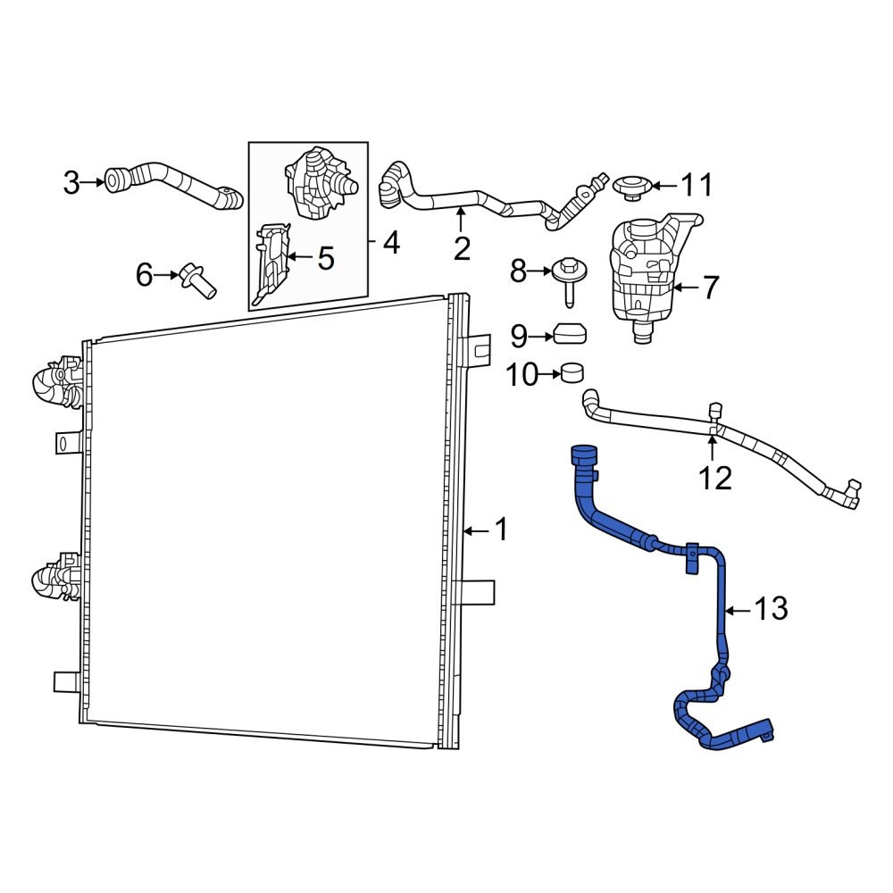 Jeep OE 68524034AA - Engine Coolant Pipe