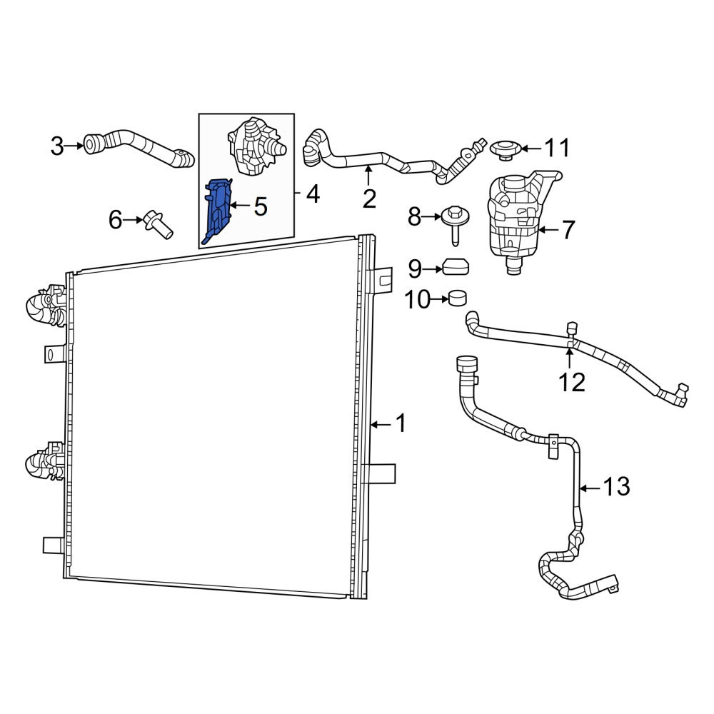 Jeep OE 68470078AF - Engine Auxiliary Water Pump