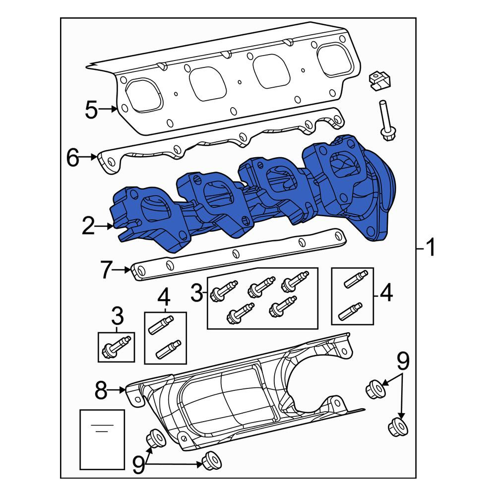 Jeep OE 68591572AB - Right Exhaust Manifold