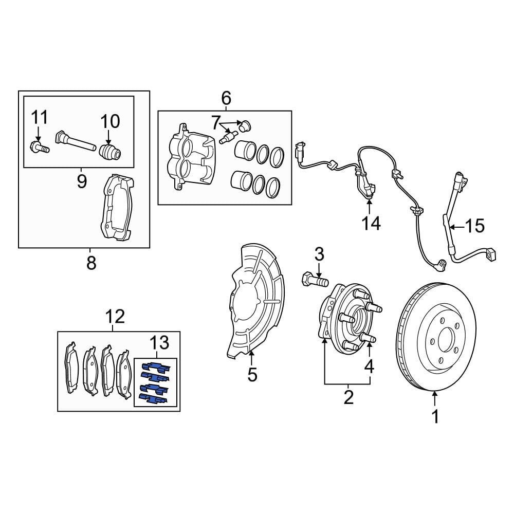 Jeep OE 68520814AC - Front Disc Brake Pad Set