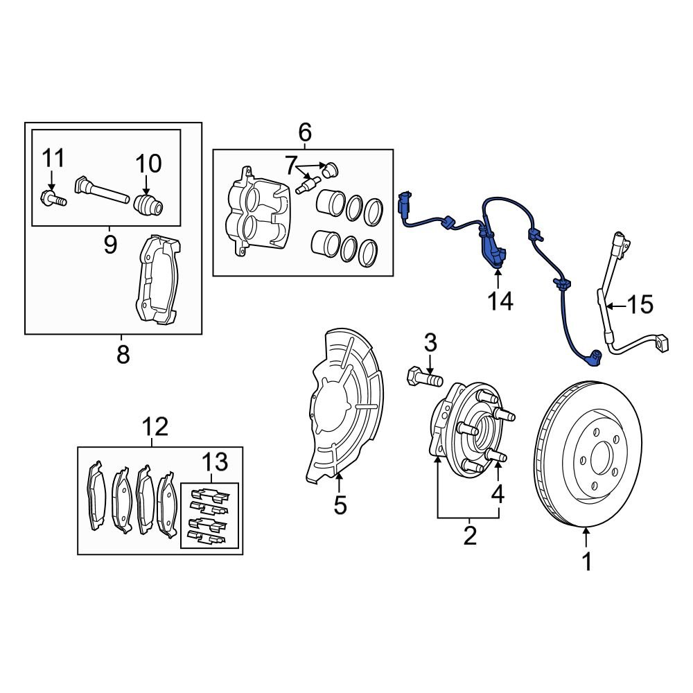 Jeep OE 68424418AD - Front ABS Wheel Speed Sensor