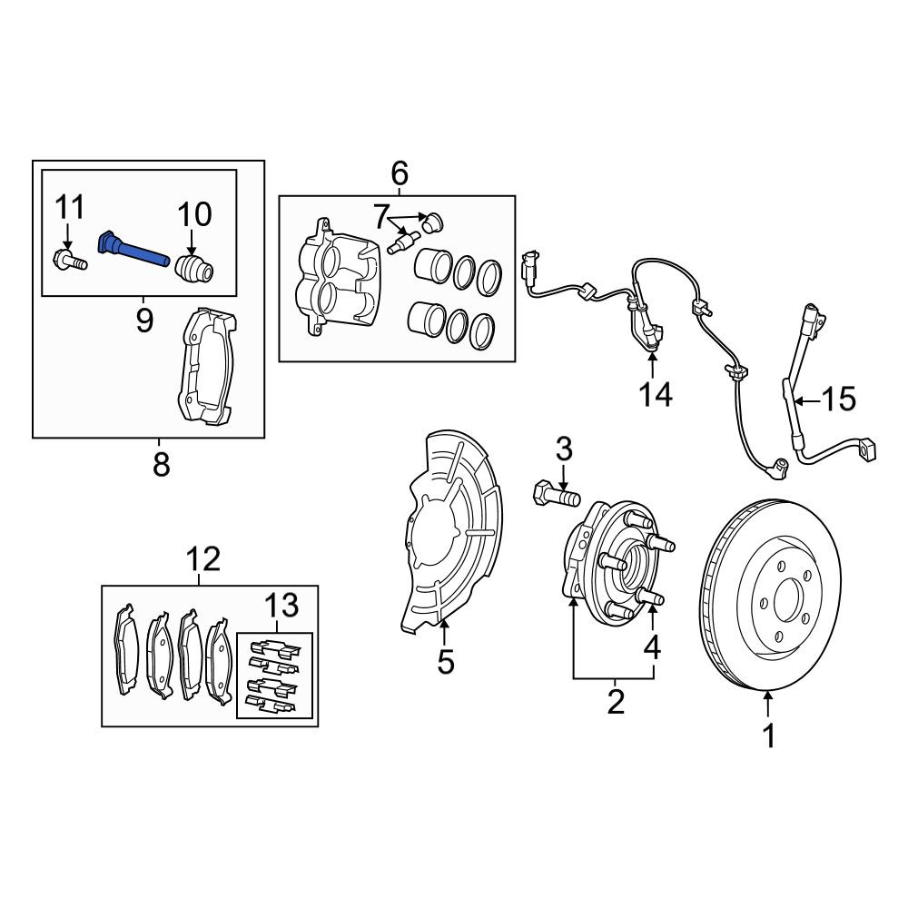 Jeep OE 68412554AA - Front Disc Brake Caliper Pin