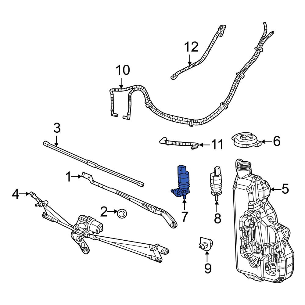 Jeep OE 68310928AA - Windshield Washer Pump