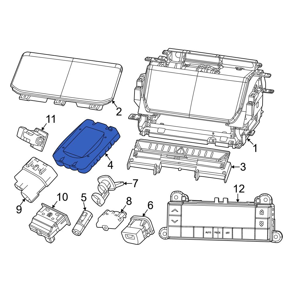 Jeep OE 68487354AC - Front Electromagnetic Induction Charger