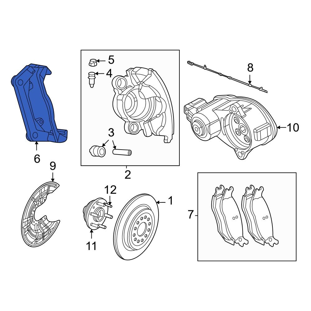 Jeep OE 68412365AC - Rear Disc Brake Caliper Bracket