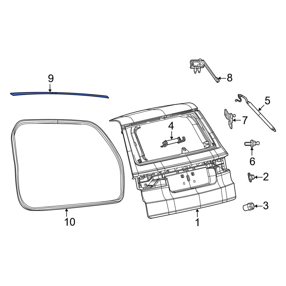 Jeep OE 68343373AA - Liftgate Seal