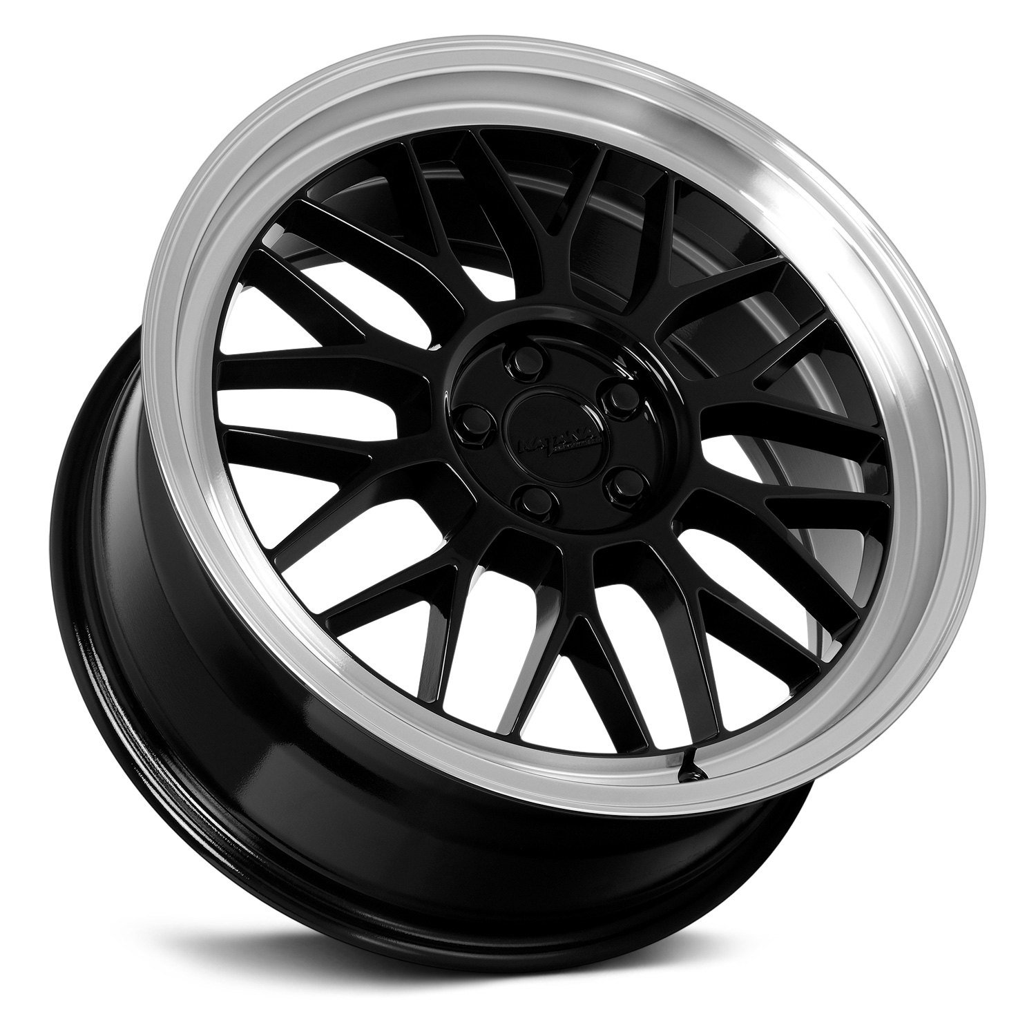 KATANA® KR06 Wheels - Gloss Black with Machined Lip Rims