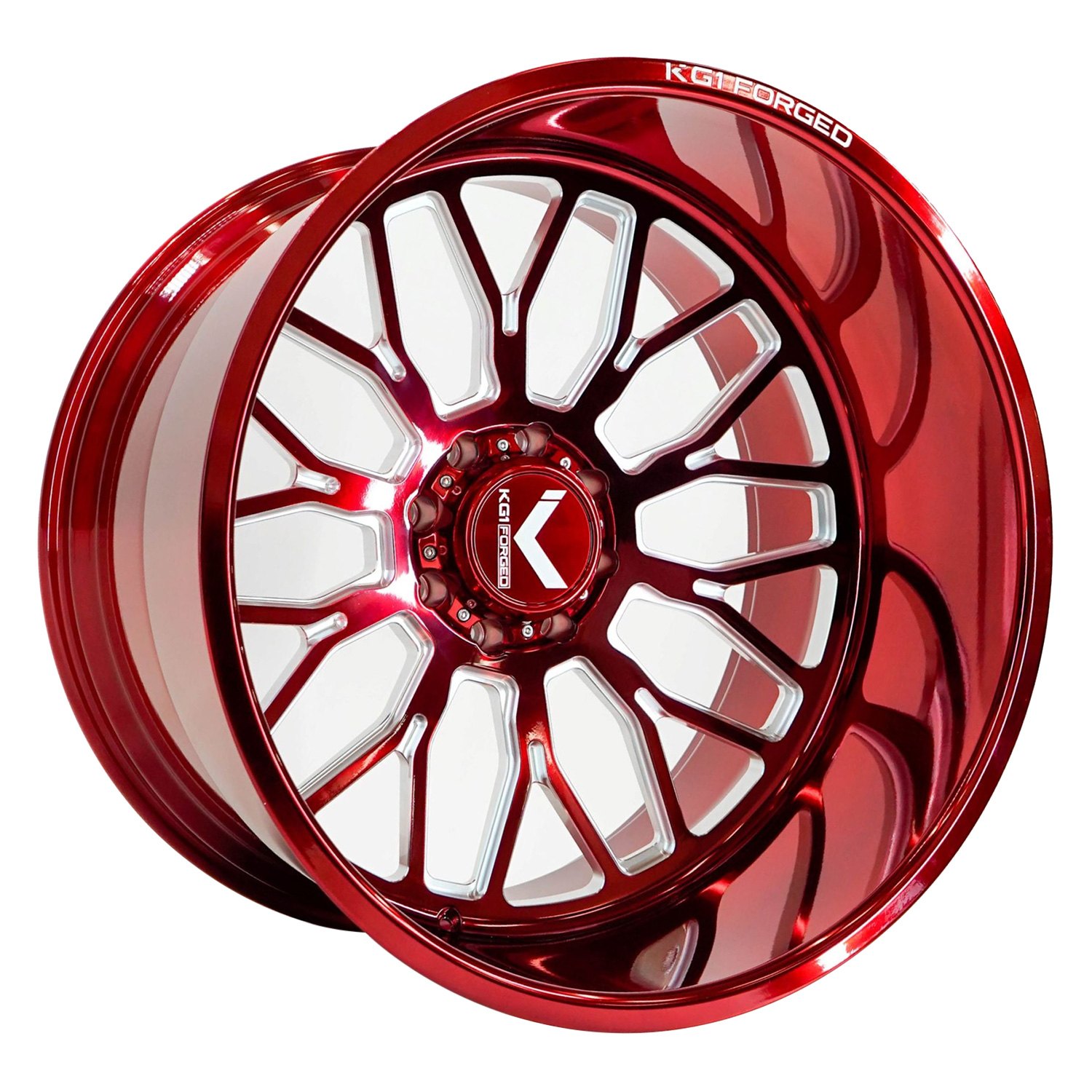 KG1 FORGED® KC019 JACKED Wheels - Red Milled Rims - KC019261686R