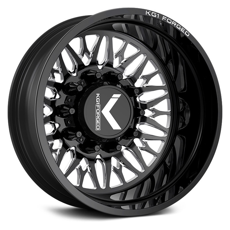 KG1 FORGED® KD014 TRIDENT-D Wheels - Gloss Black with Milled Accents Rims