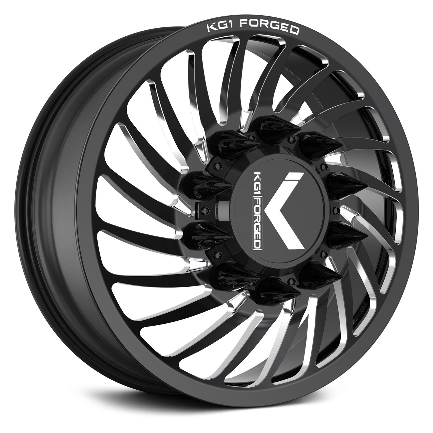 KG1 FORGED® KD023 BENDER-D Wheels - Gloss Black with Milled Accents Rims