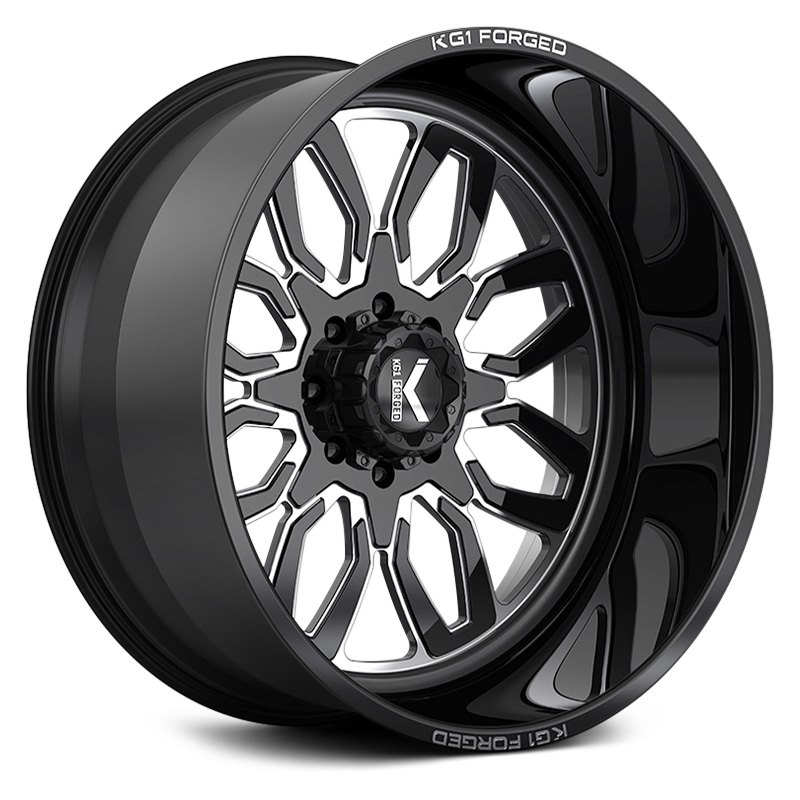 KG1 FORGED® KF015 GEAR Wheels - Gloss Black with Milled Accents Rims