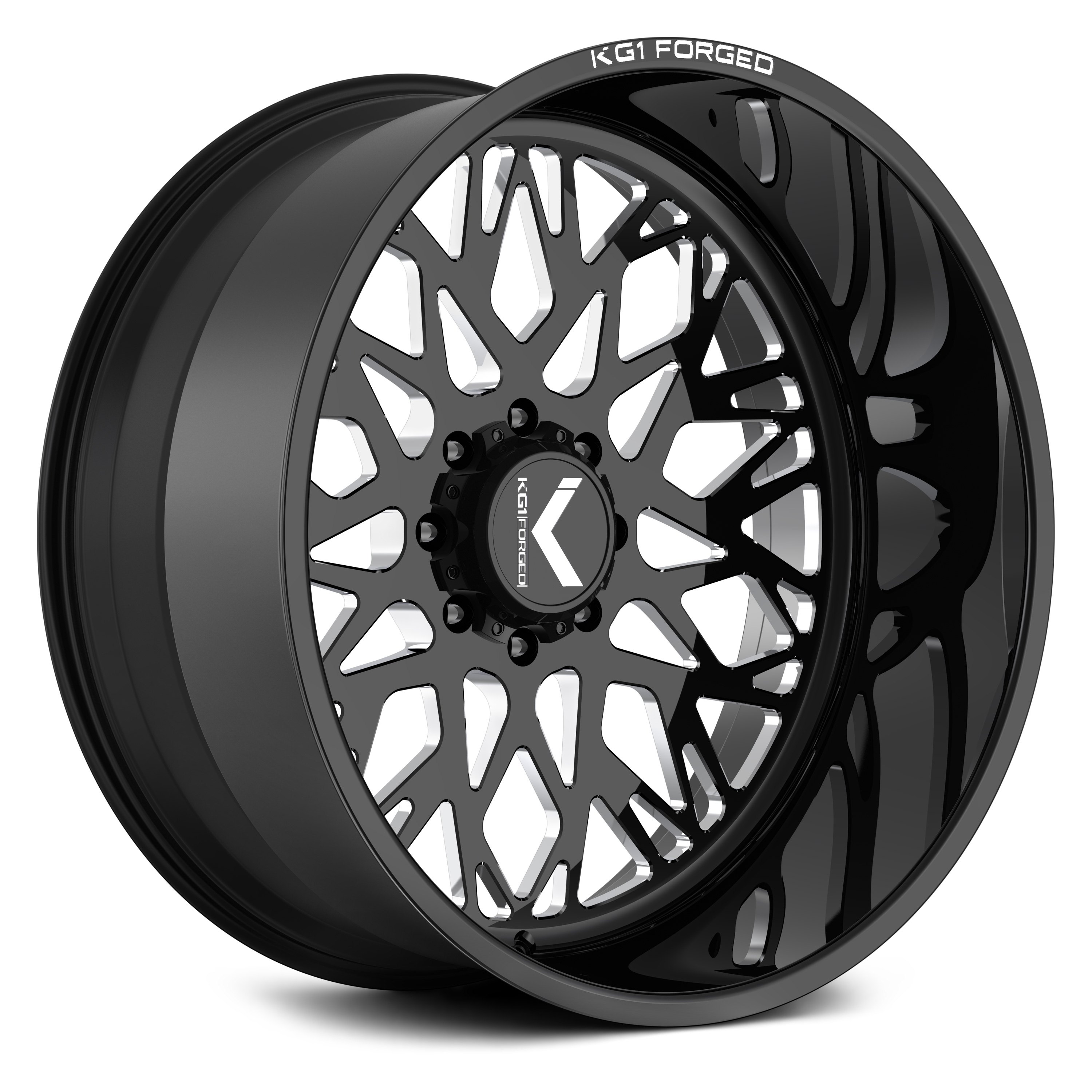 KG1 FORGED® KF056 ELEVATE Wheels - Gloss Black with Milled Accents Rims