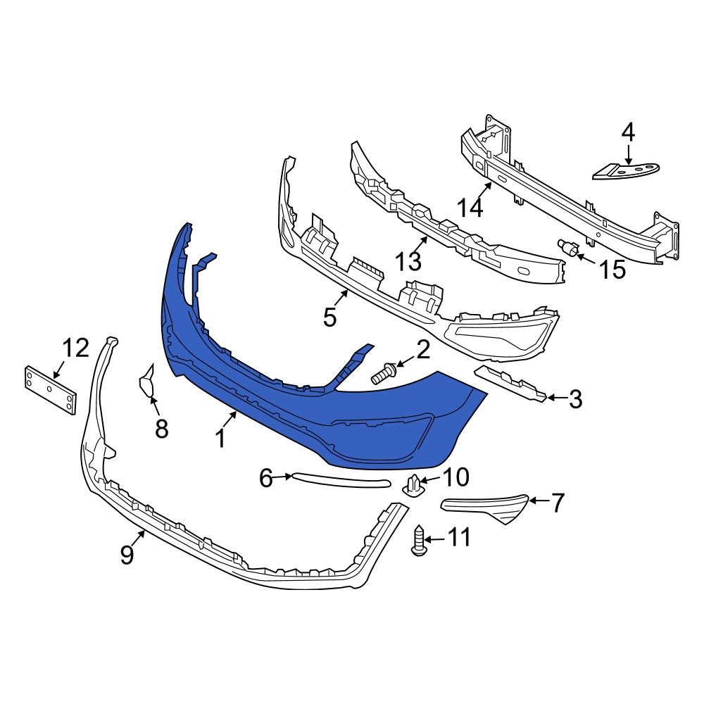 Kia OE 865113W000 - Front Bumper Cover