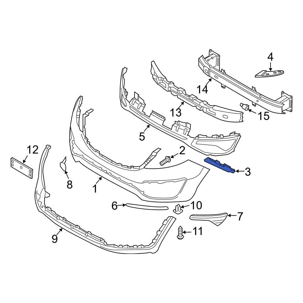 Kia OE 865133W000 - Front Left Bumper Cover Bracket