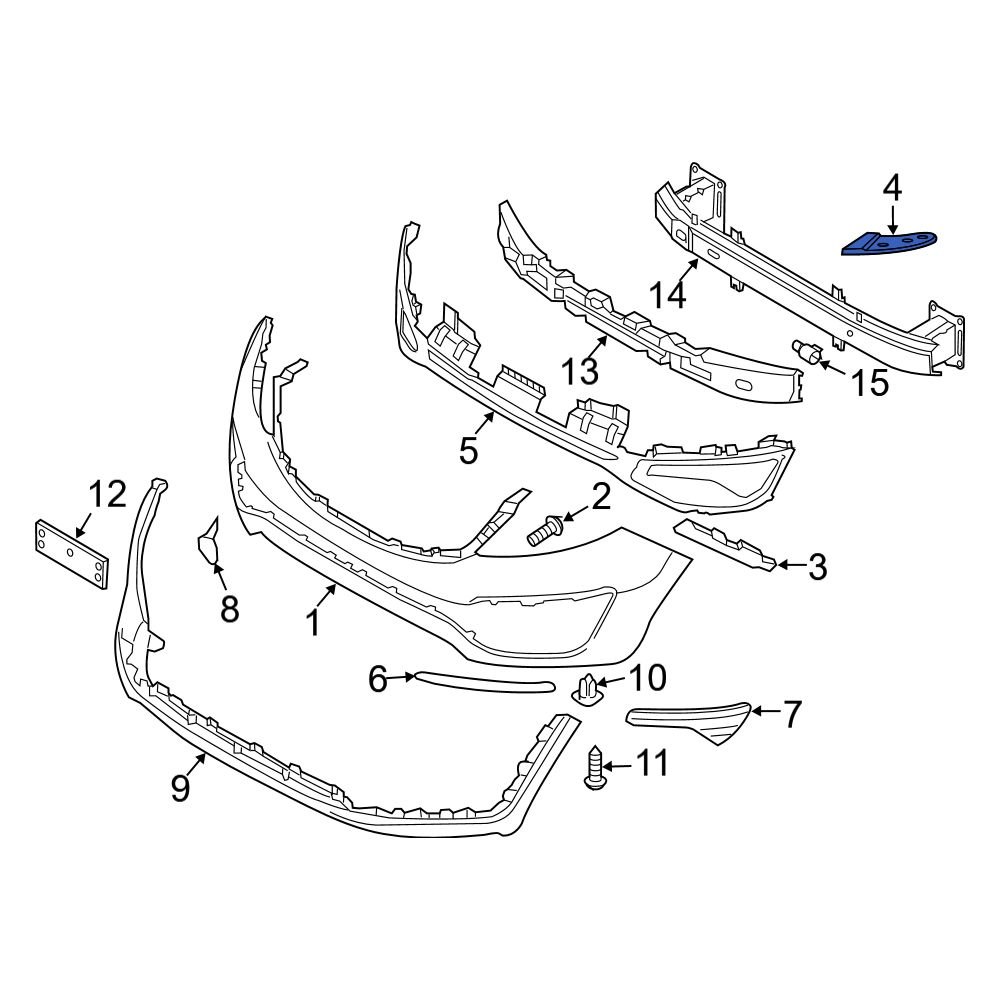 Kia OE 865513W000 - Left Bumper Cover Bracket