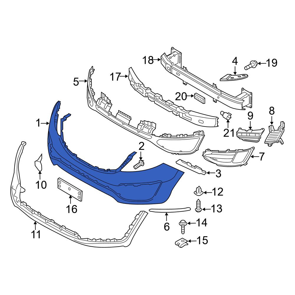 Kia OE 865113W000 - Front Bumper Cover