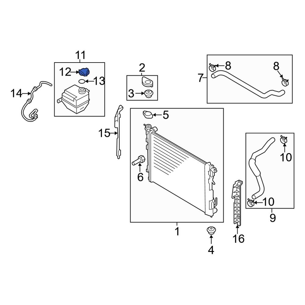 Kia OE 2544126100 - Engine Coolant Reservoir Cap