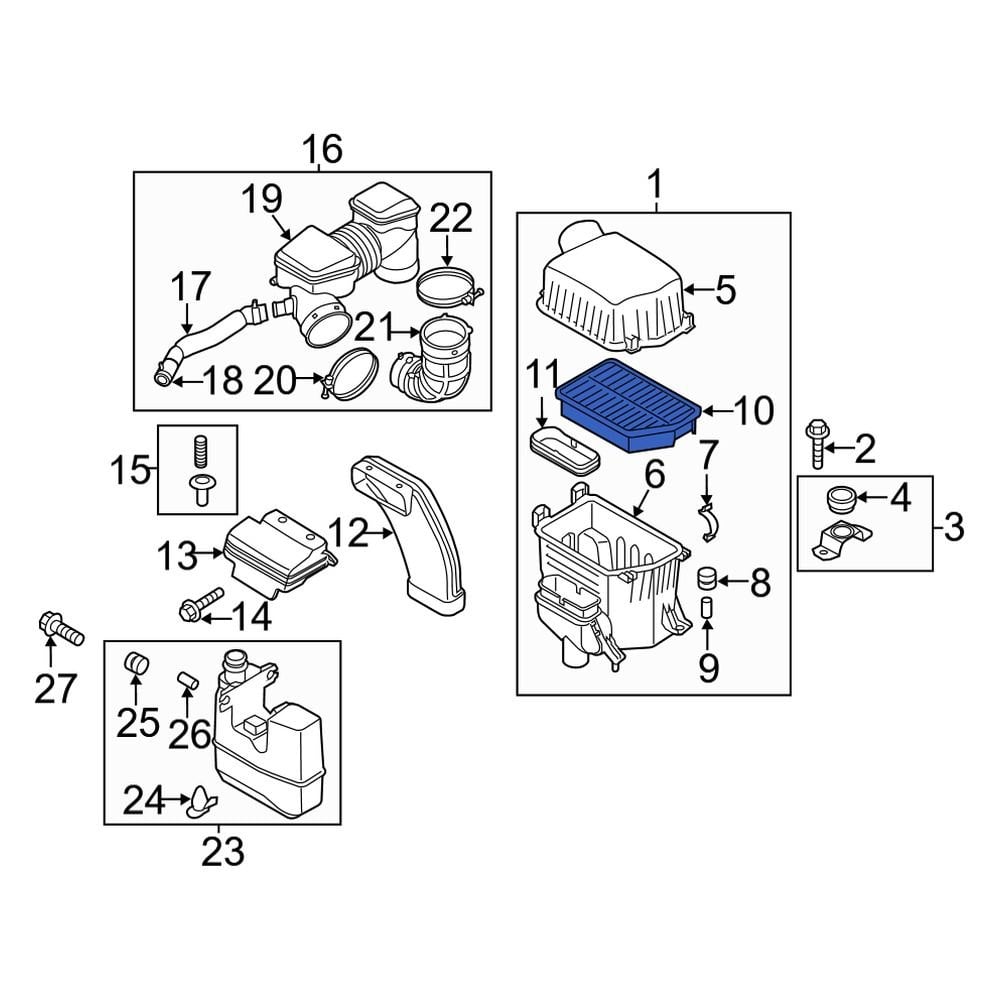 Kia OE 281133W500 - Engine Air Filter