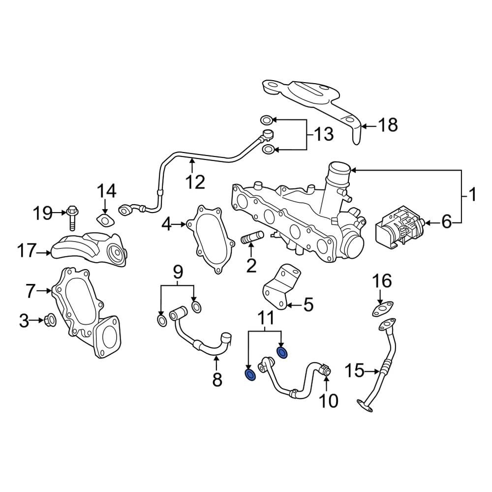 Kia OE 1751212000 - Turbocharger Coolant Line Gasket
