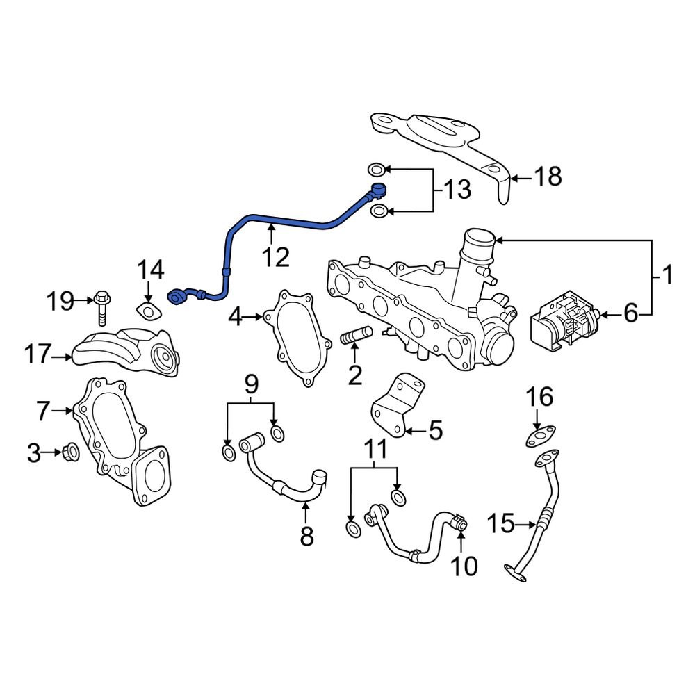 Kia OE 282402G411 - Turbocharger Oil Line