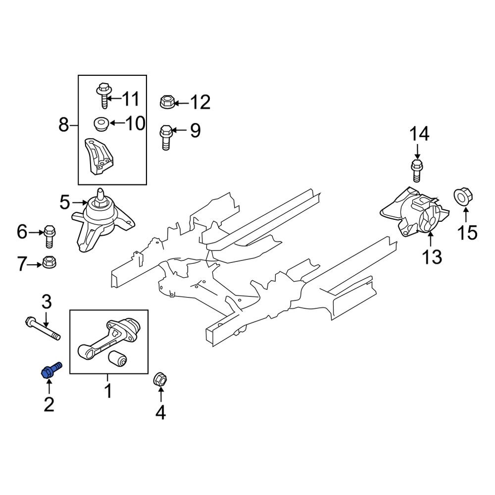 Kia OE 1140610406K - Engine Support Rod Bolt