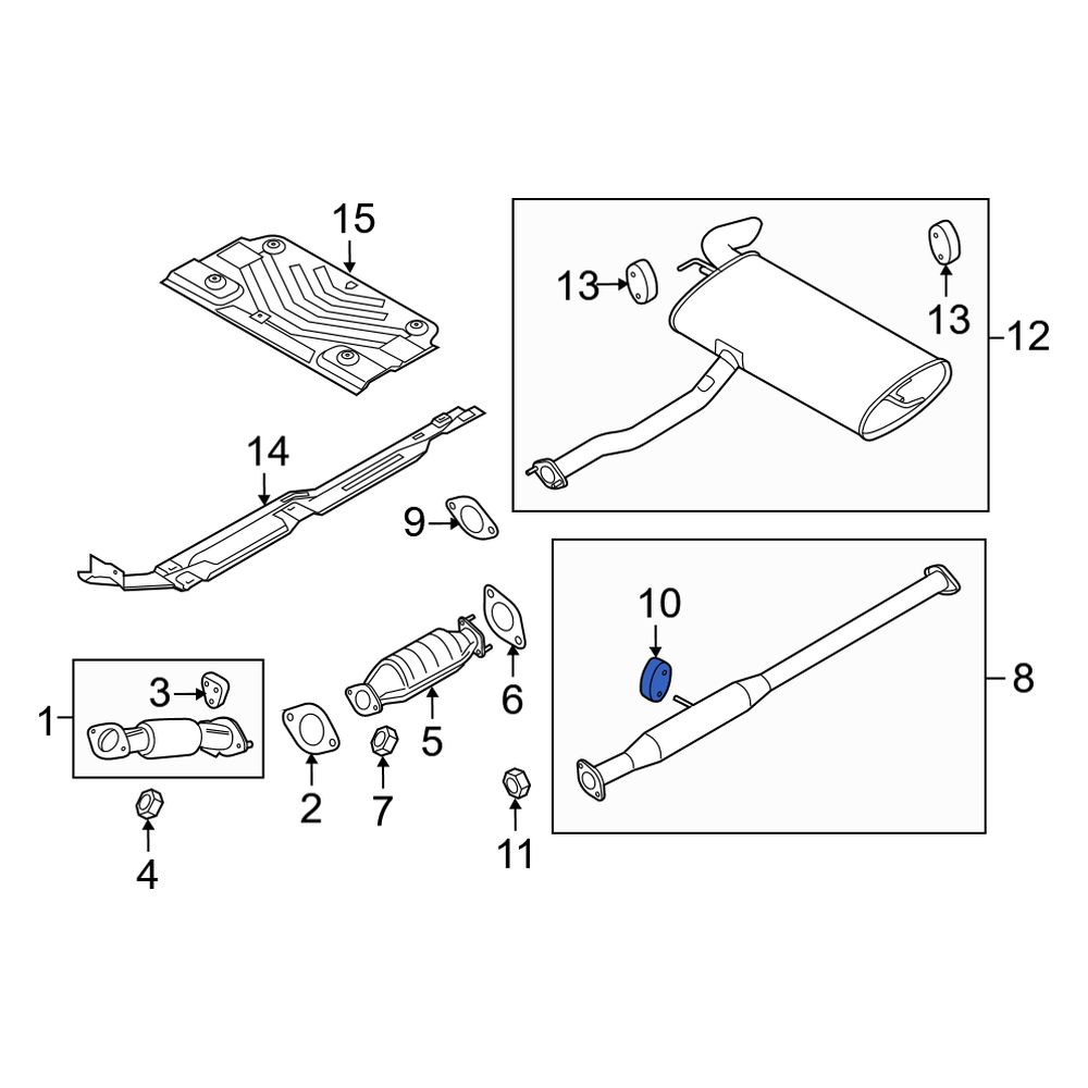 Kia OE 287623B000 - Exhaust System Hanger