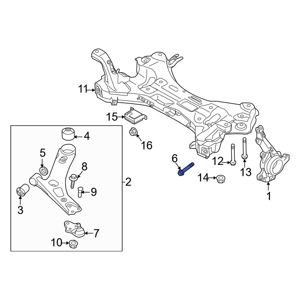Kia OE 5779107000 - Front Suspension Control Arm Bolt