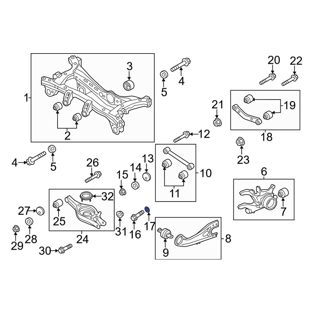 Kia OE 552532S100 - Rear Suspension Lateral Arm Bushing