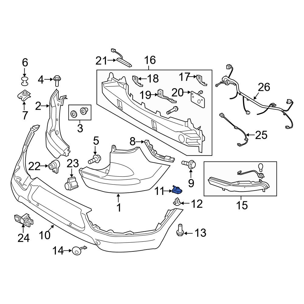 Kia OE 866163W000 - Right Bumper Cover Bracket