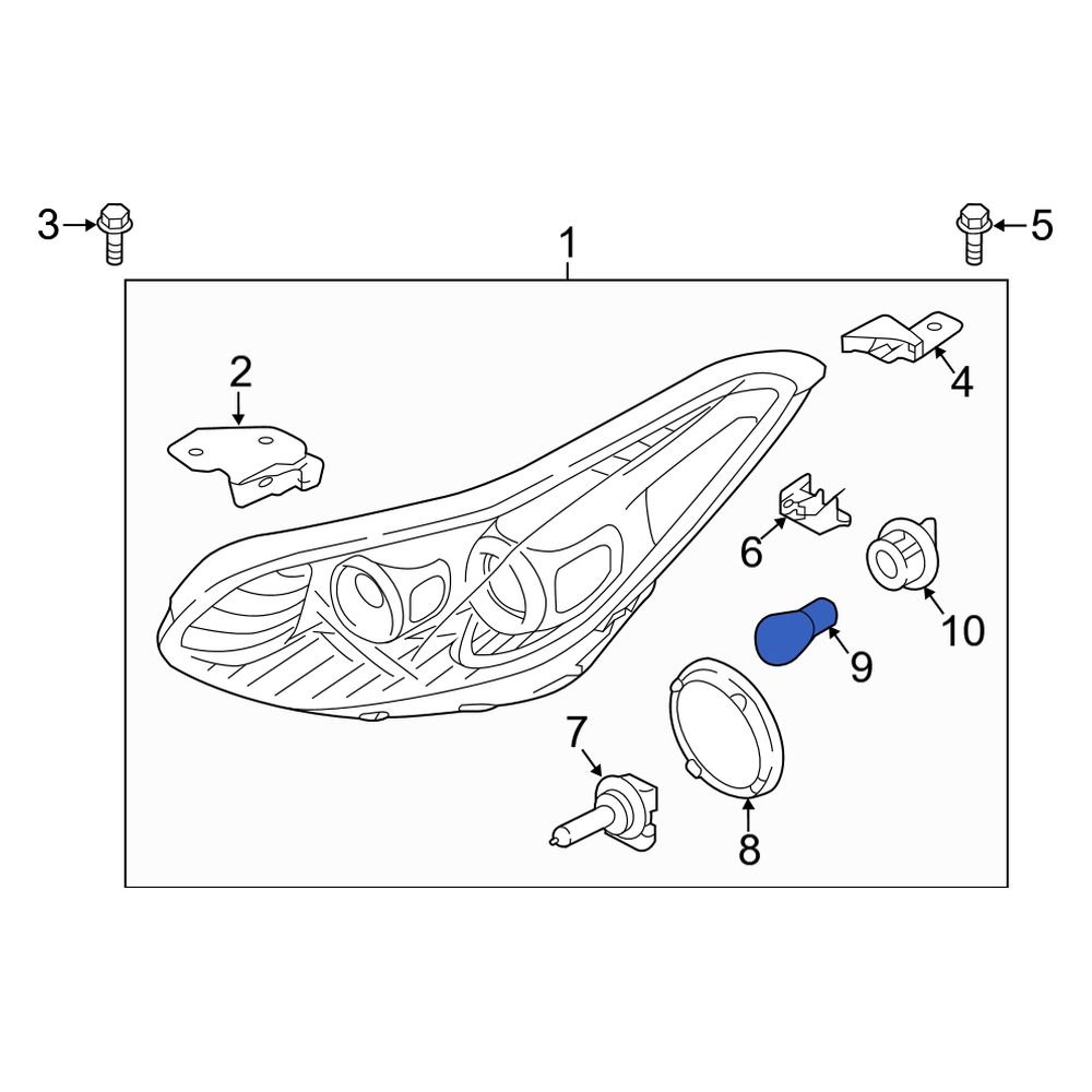 Kia OE 1864428087L - Front Turn Signal Light Bulb