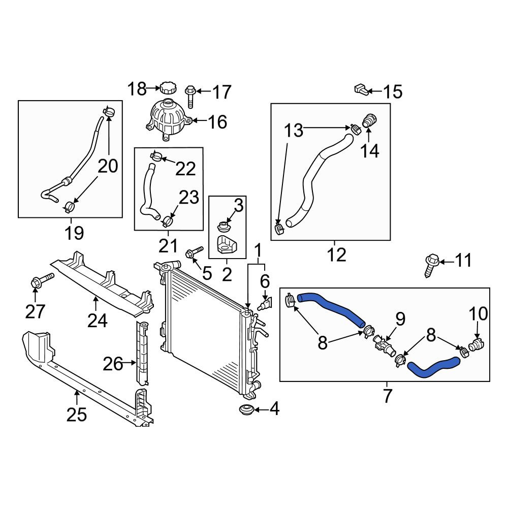 Kia OE 25410D9500 - Lower Radiator Coolant Hose