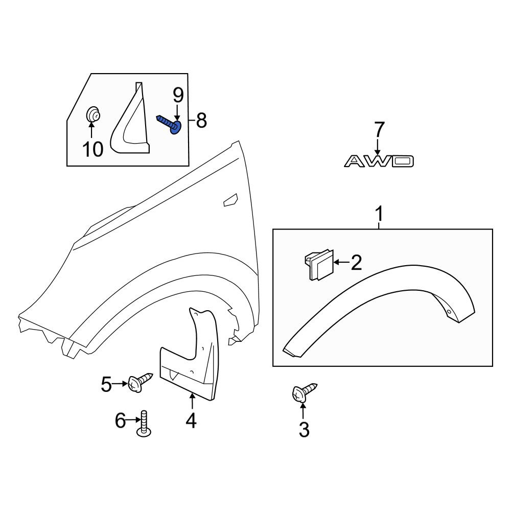Kia OE 1249204103 - Speaker Cover Screw