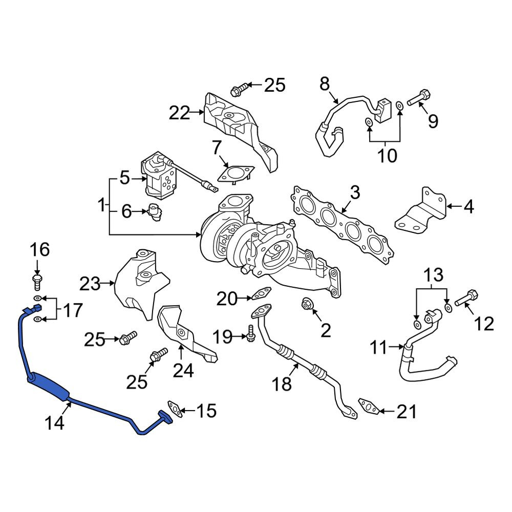 Kia OE 282402GTA1 - Turbocharger Oil Line