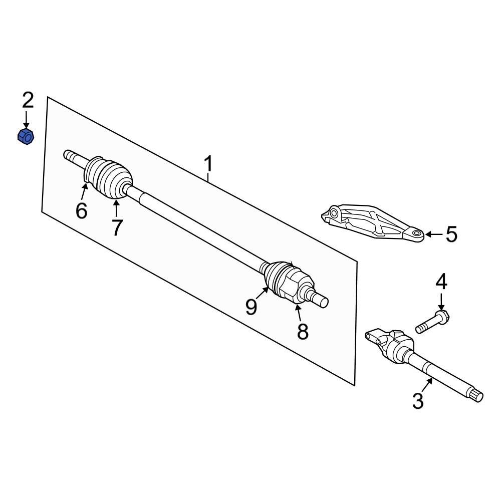 Kia OE 495514T000 - Front CV Joint Nut
