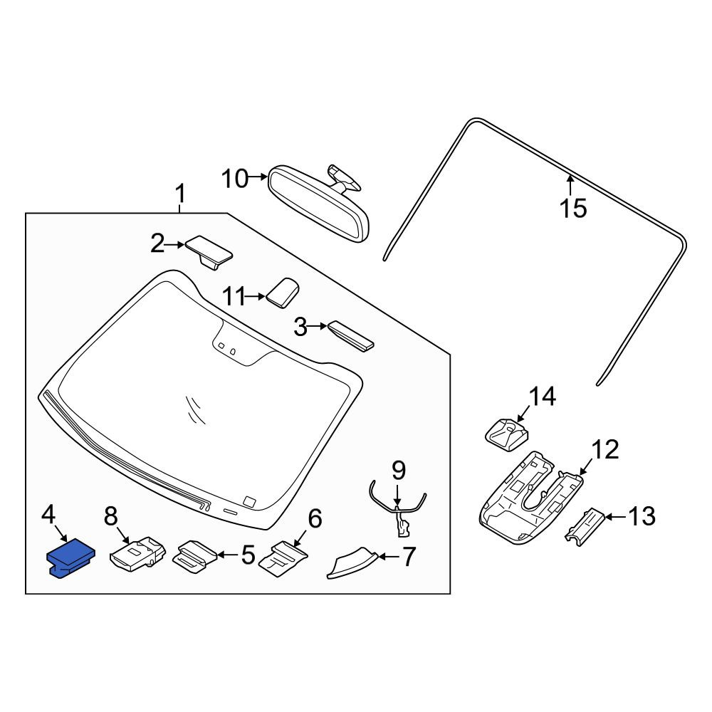 Kia OE 960313N510 - Front Rain Sensor Cover