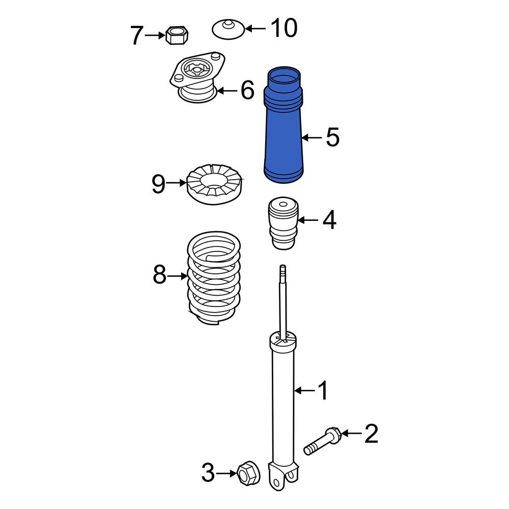 Kia OE 55370D3000 - Rear Suspension Shock Absorber Bellows