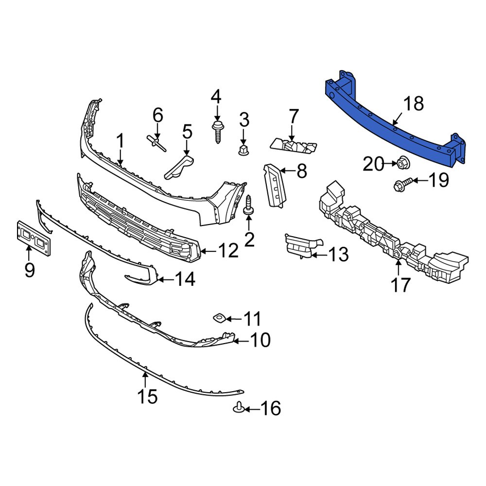 Kia OE 86631DW000 - Rear Bumper Impact Bar